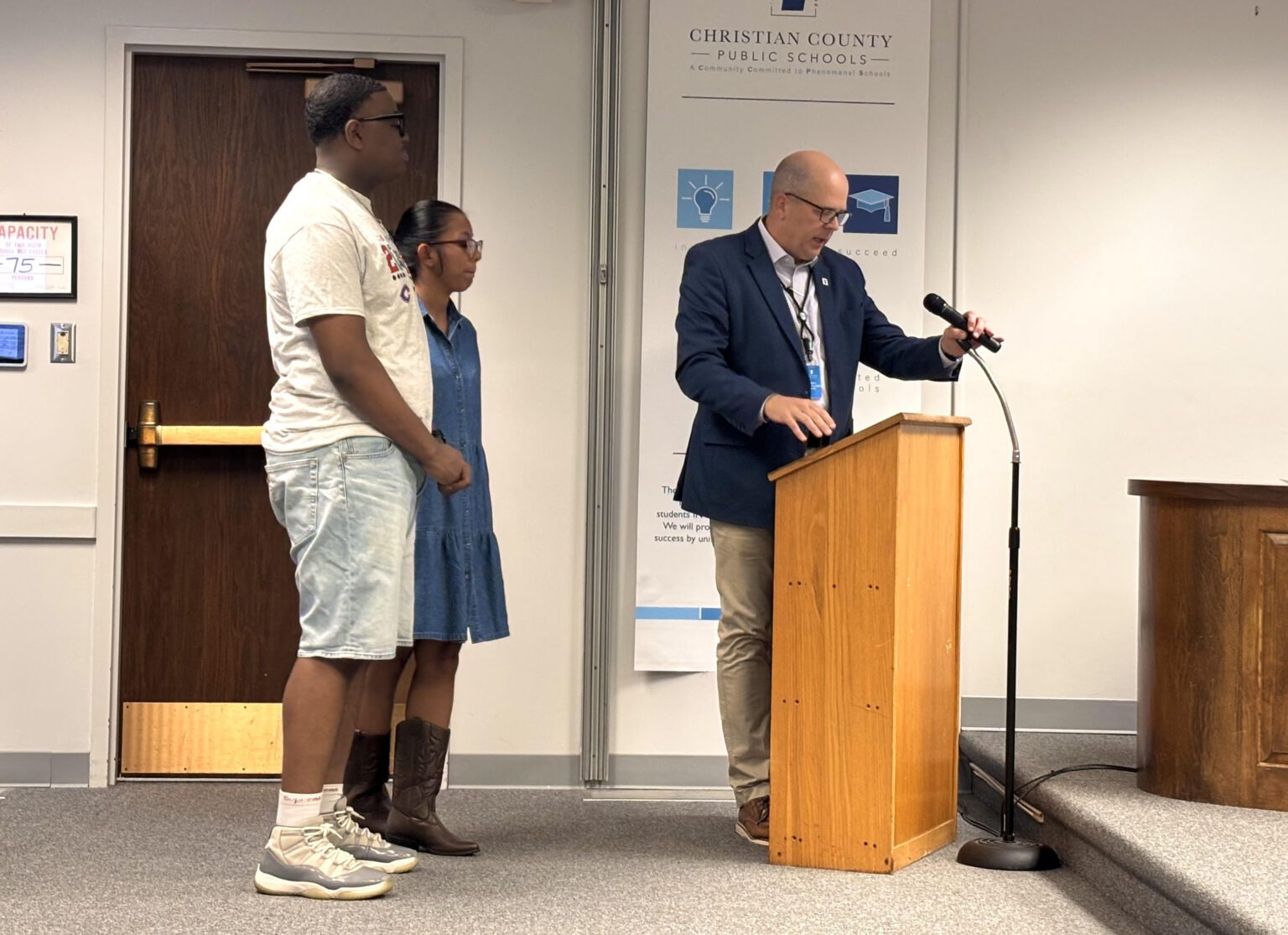 Local school board recognizes outgoing student representatives ...