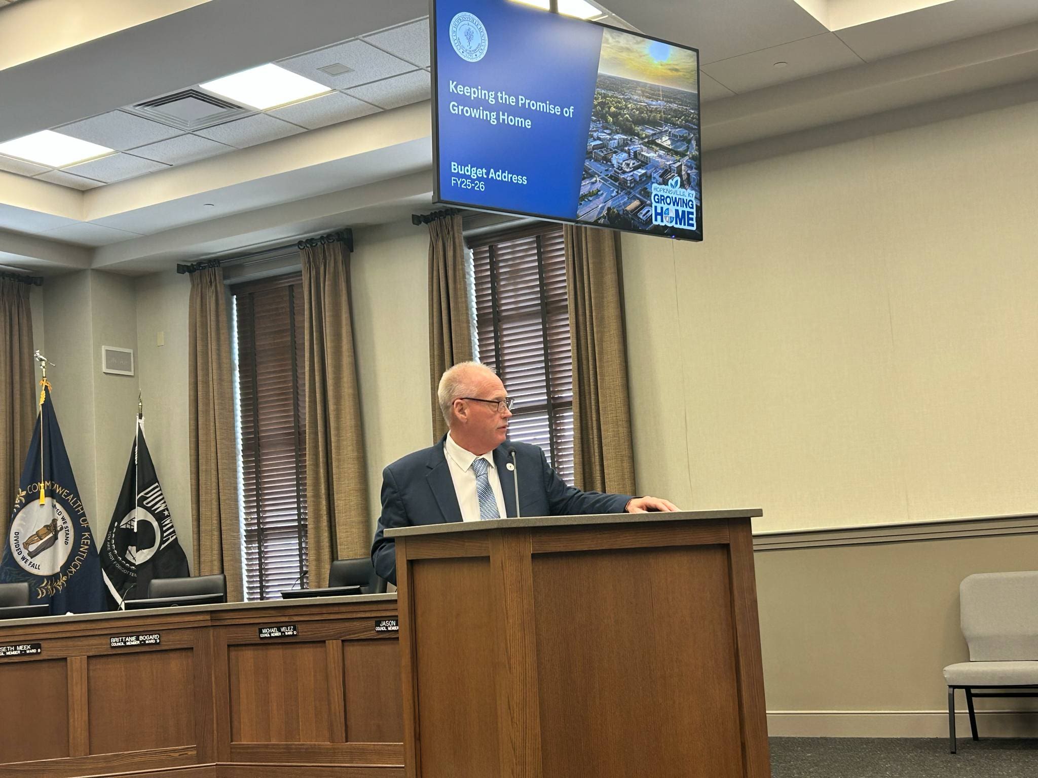 Hopkinsville Mayor J.R. Knight presented his annual budget address ...